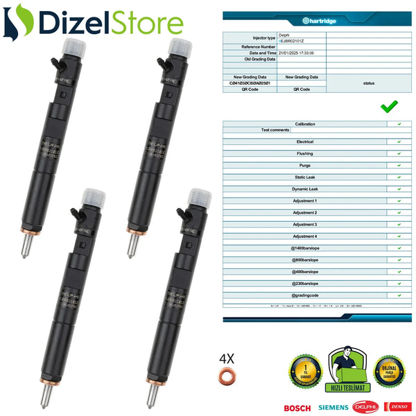 4X EJBR02101Z Delphi Enjektör Dacia Renault Clio Kangoo Logan 1.5 dCi – Dizel Store